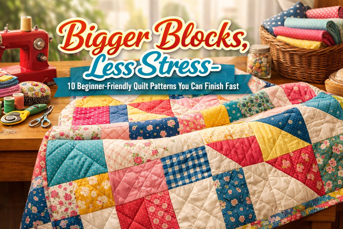 Bigger Blocks, Less Stress: 10 Beginner-Friendly Quilt Patterns You Ca ...