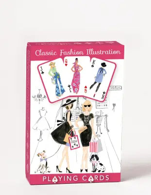 Classic Fashion Illustration Playing Cards Single Deck — Countryside ...